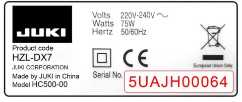 Registratie product | JUKI